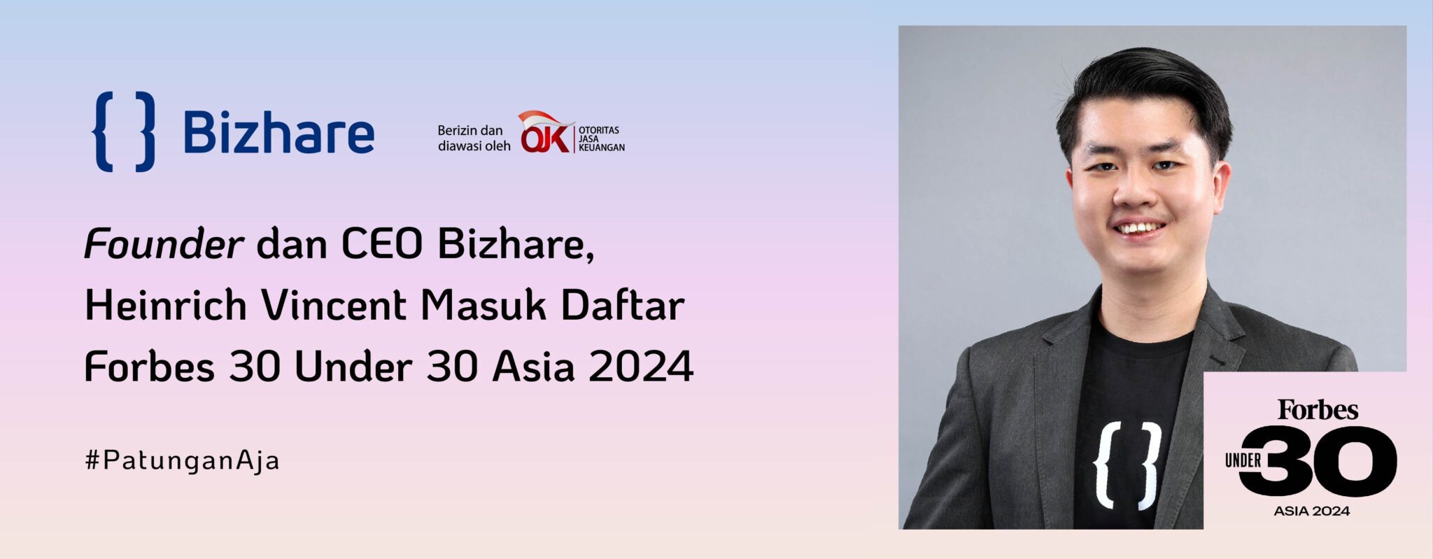 CEO Bizhare Masuk Daftar Forbes 30 Under 30 Asia 2024